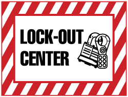 AccuformNMC - Sign: Rectangle, Lock-Out Center | MSC Direct