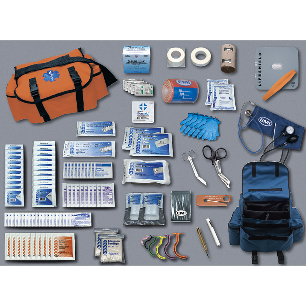 EMI - 155 Pc EMS Trauma First Aid Kit for 3: Portable | MSC Direct