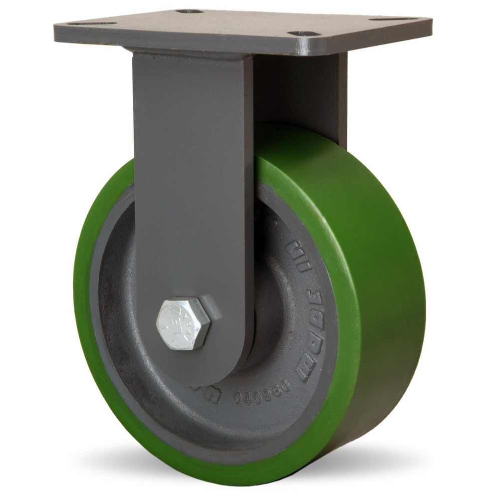 Hamilton - Rigid Top Plate Caster: Polyurethane, 8" Wheel Dia, 3" Wheel ...