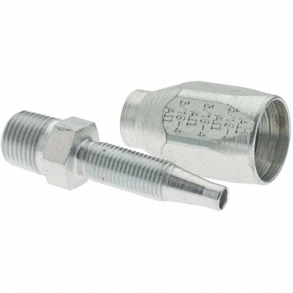 Eaton - 1/8-27 NPT, Carbon Steel Reusable Hose Male Fitting - 75039644 ...