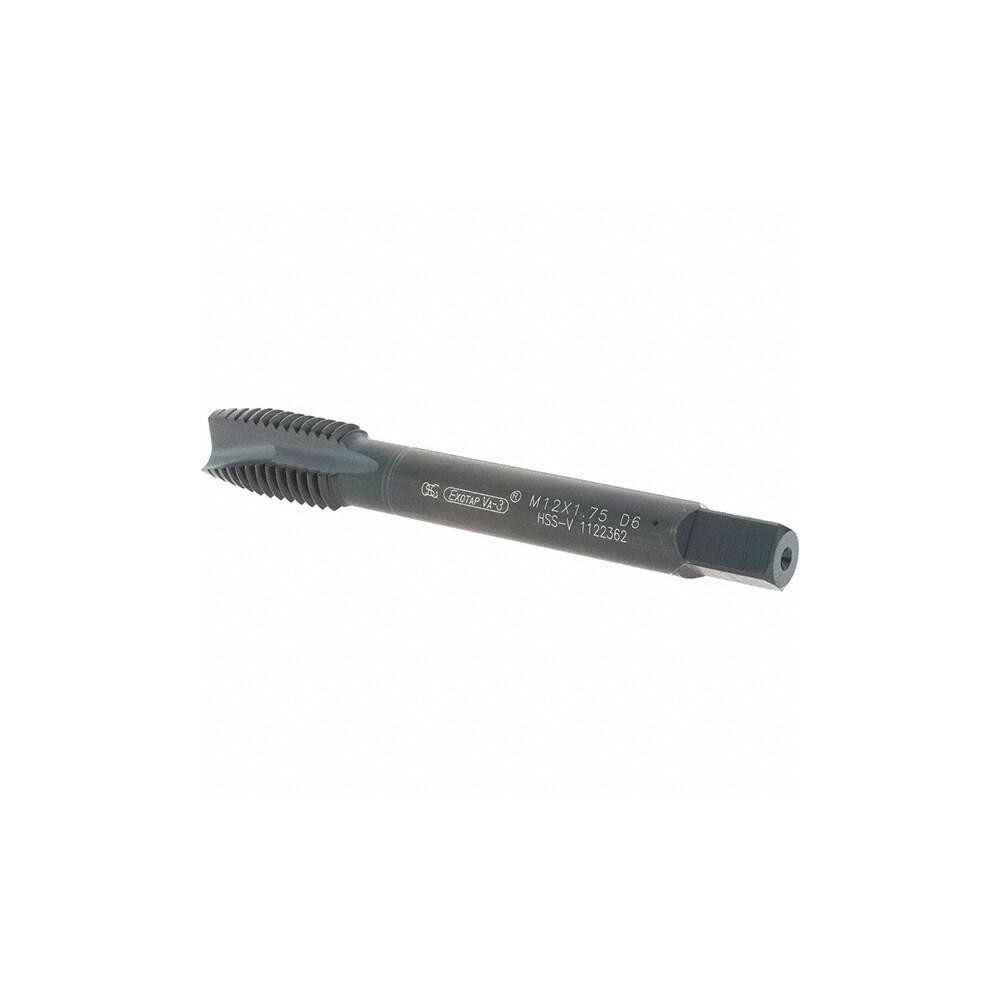 OSG - Spiral Point Tap: M12x1.75 Metric Coarse, 3 Flutes, Plug Chamfer ...