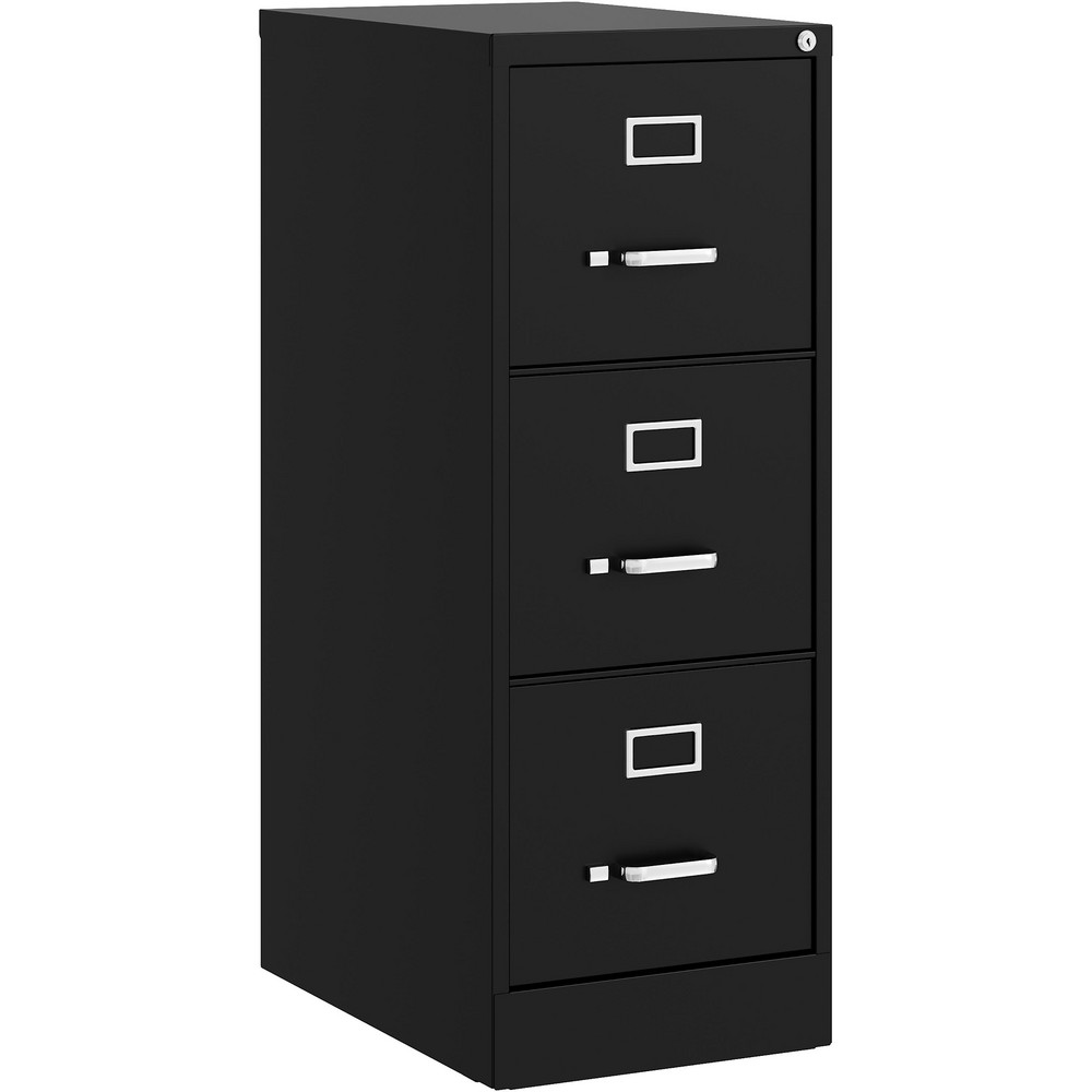 Hirsh - Vertical File Cabinet: 3 Drawer, Steel, Black | MSC Direct
