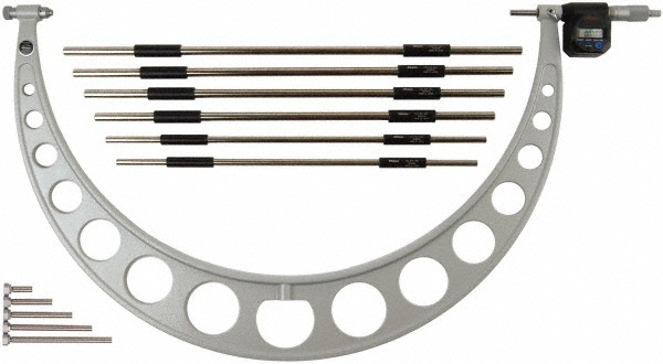 Mitutoyo - 6 Anvil, Electronic, 12 to 18 Inch Range, Carbide Face ...