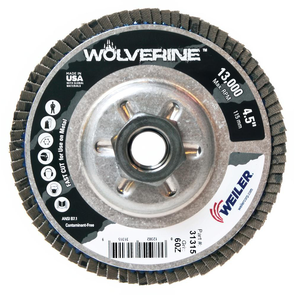 Weiler - Flap Disc: 4-1/2" Dia, Zirconia Alumina, Type 29 | MSC Direct
