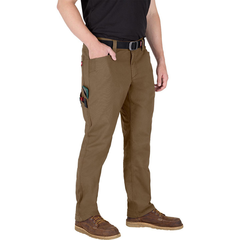 Milwaukee Tool - Washable Pants: Size 40X34, Khaki, Cotton, Polyester ...