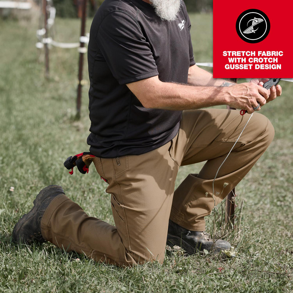 Milwaukee Tool - Washable Pants: Size 40X30, Gray, Cotton, Polyester ...