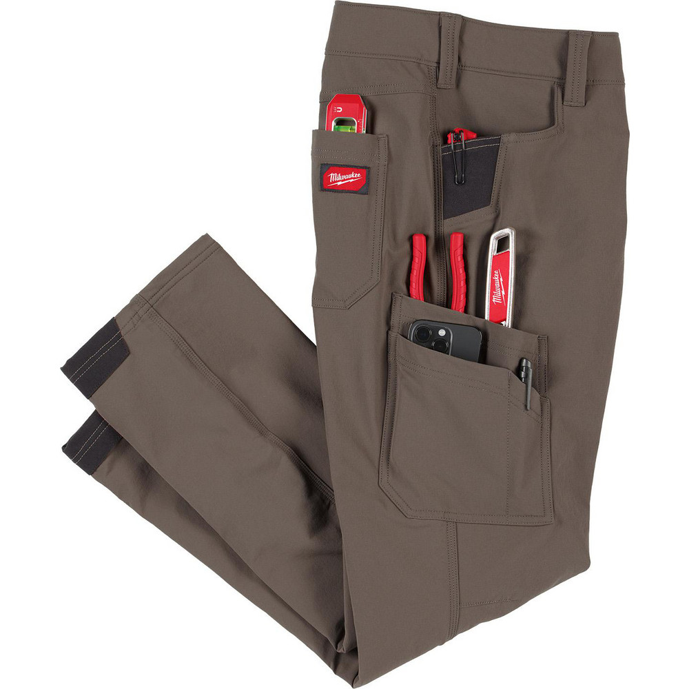 Milwaukee Tool - Washable Pants: Size 38X34, Brown, Cotton, Polyester ...