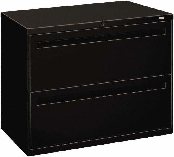 Hon - Lateral File Cabinet: 2 Drawer, Steel, Black | MSC Direct