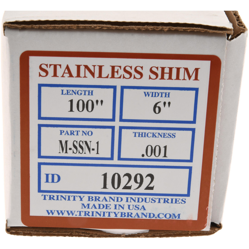 Trinity Brand Industries - Metal Shim Stock: Roll, 0.0010" Thick, 100 ...