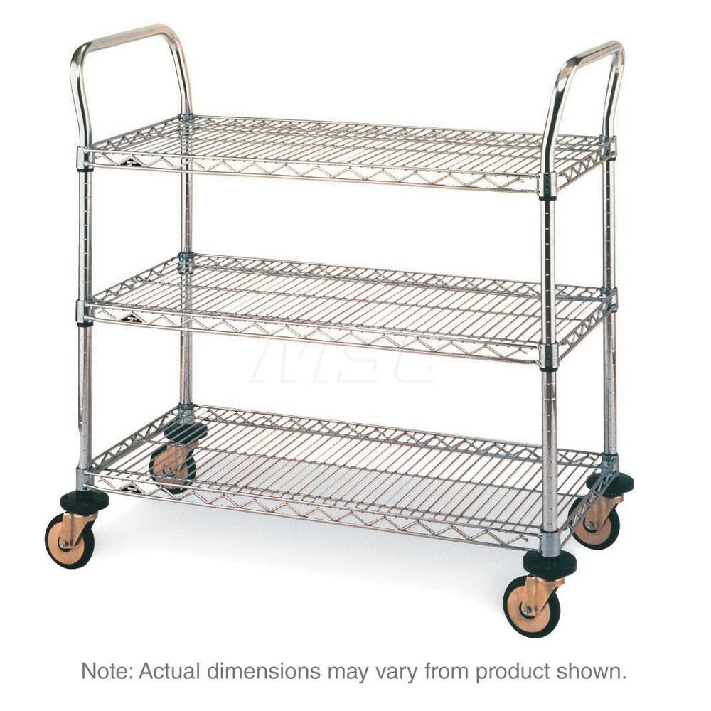 Metro - Utility Utility Cart: 24" Long, 18" Wide, Steel, 375 lb ...