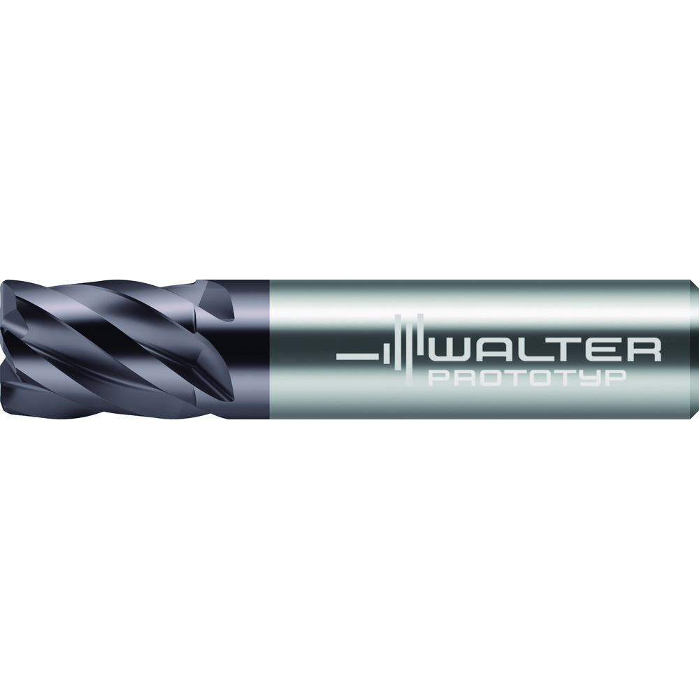Walter-Prototyp - Corner Radius End Mill: 3/16" Dia, 1/4" LOC, 0.0150 ...