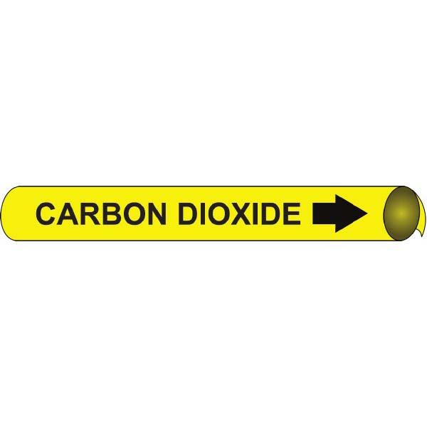 AccuformNMC - Pipe Marker with Carbon Dioxide Legend and Arrow Graphic ...
