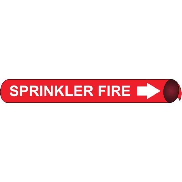 AccuformNMC - Pipe Marker with Sprinkler Fire Legend and Arrow Graphic ...