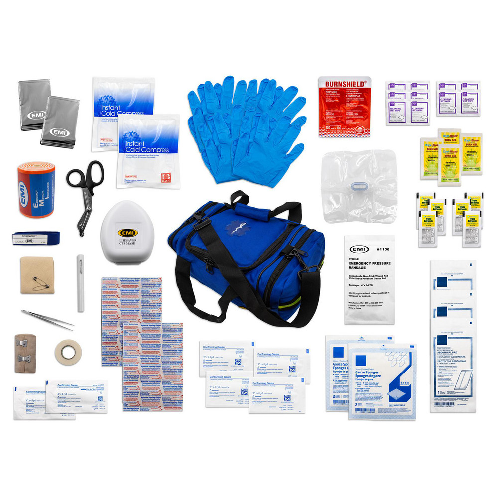 EMI - 74 Pc EMS Trauma & Industrial First Aid Kit for 3: Portable | MSC ...