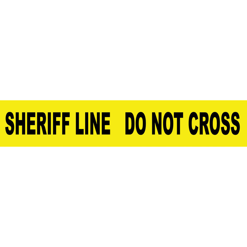 AccuformNMC - Barricade Tape: Yellow, Message:" Sheriff Line Do Not ...