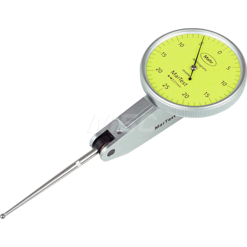 Mahr - Dial Test Indicator: 0.25 mm Max, 25-0-25 Dial Reading | MSC Direct