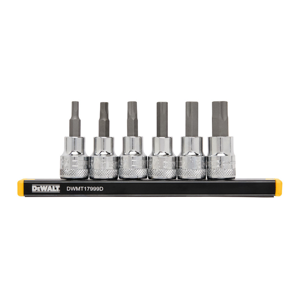DeWALT - Hex & Torx Bit Socket Sets: Set Type: Hex Bit; Drive Size ...