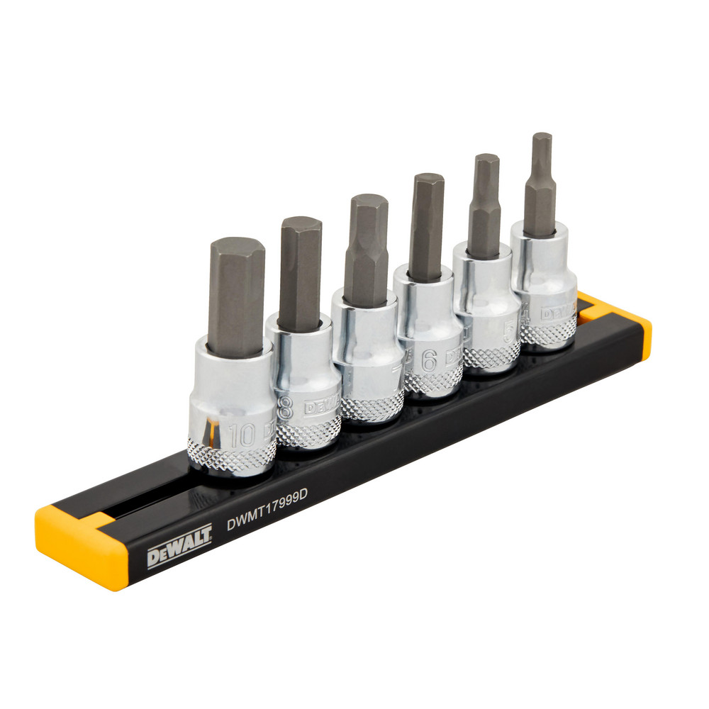 DeWALT - Hex & Torx Bit Socket Sets: Set Type: Hex Bit; Drive Size ...