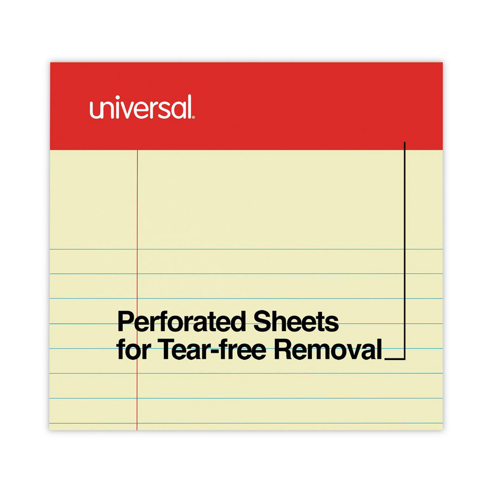 UNIVERSAL - Perforated Style Ruled Pad: 50 Sheets, 5 x 8" Sheet, Narrow ...