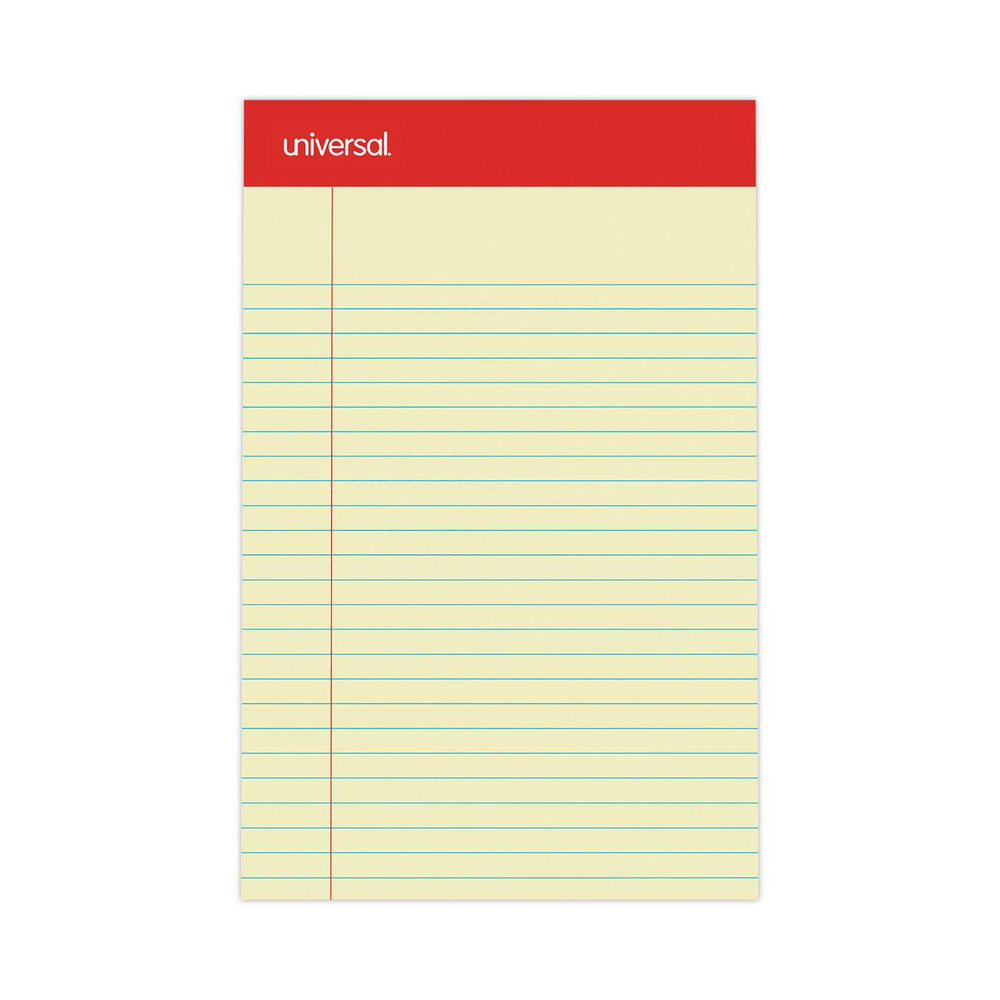 UNIVERSAL - Perforated Style Ruled Pad: 50 Sheets, 5 x 8" Sheet, Narrow ...