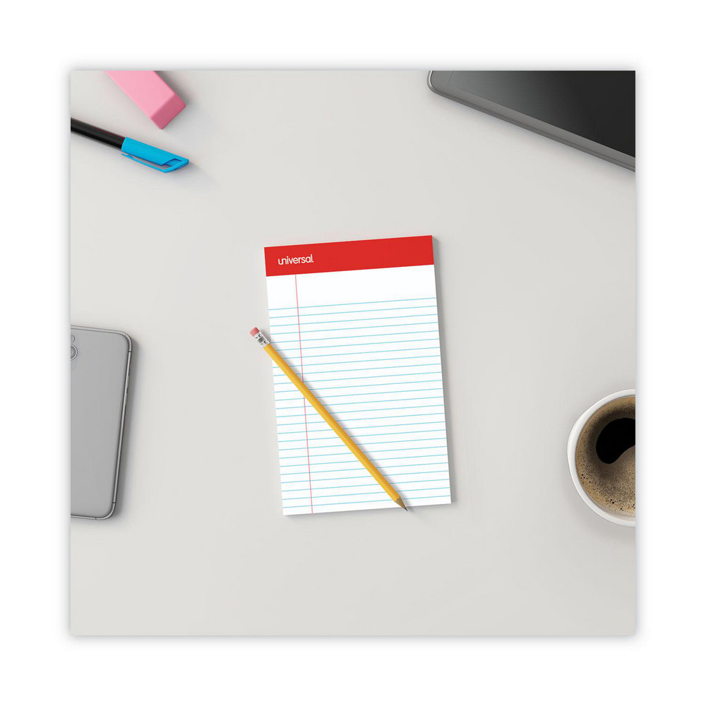 UNIVERSAL - Perforated Style Ruled Pad: 50 Sheets, 5 x 8" Sheet, Narrow ...