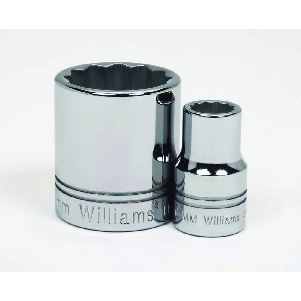 Williams - Standard Hand Socket: 1/2" Drive, 24.00 mm Socket, 12-Point ...