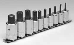 Williams - Socket Set: Standard, 10 Pc, 1/2, 3/8" Drive, 1/8 to 5/8 ...