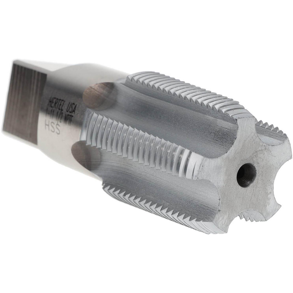 Hertel - Standard Pipe Tap: 1 - 11-1/2, NPTF, 5 Flutes, High Speed ...