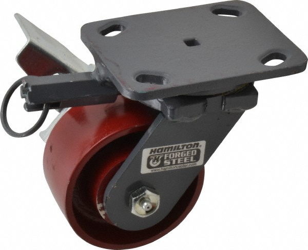 Hamilton - 4" Diam x 2" Wide x 5-5/8" OAH Top Plate Mount Swivel Caster ...