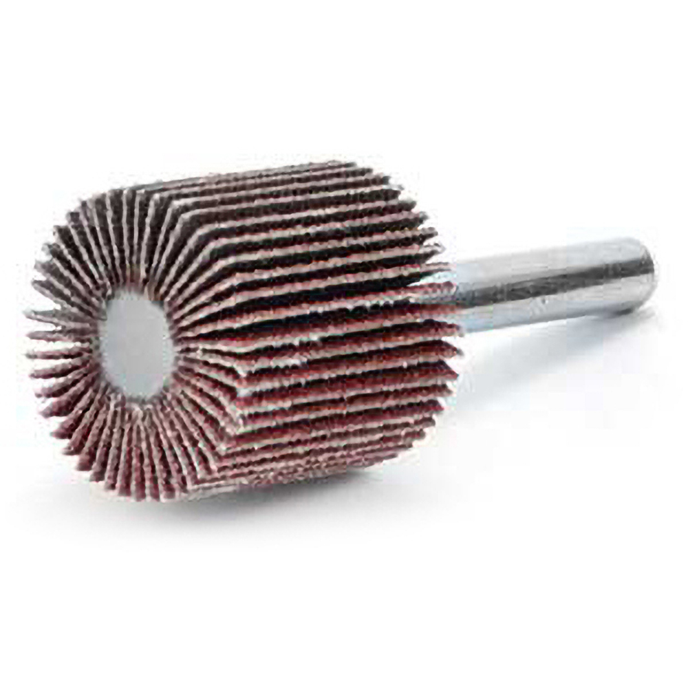 Superior Abrasives - Mounted Flap Wheel: 3/4" Dia, 3/4" Face Width, 80 ...