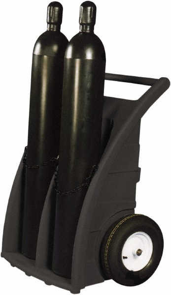 Enpac - Gas Cylinder Cart: 37" OAL, 23-1/2" OAW, 45" OAH, 2 Cylinder ...