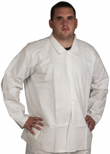 PRO-SAFE - Size 4XL, White, Disposable, Long Sleeve Shirt | MSC Direct