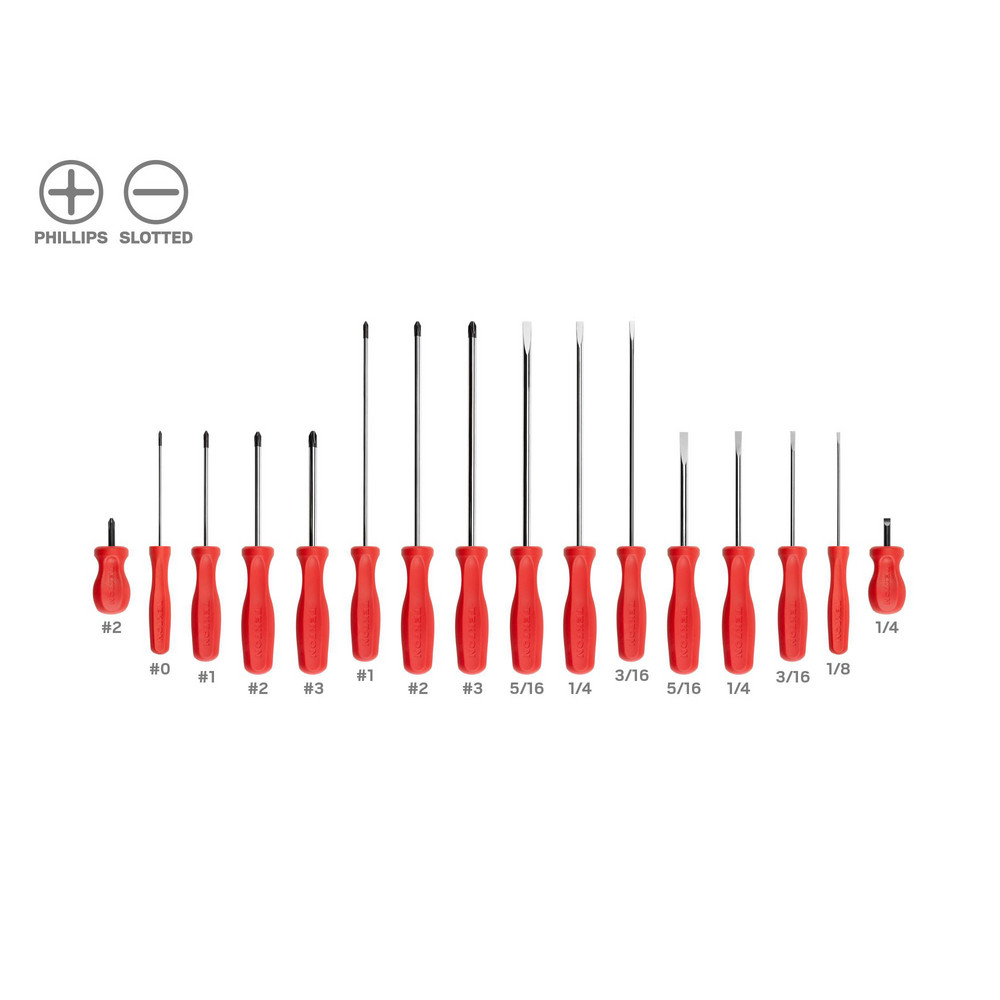 Tekton - Phillips & Slotted Screwdriver Set: 16 Pc | MSC Direct