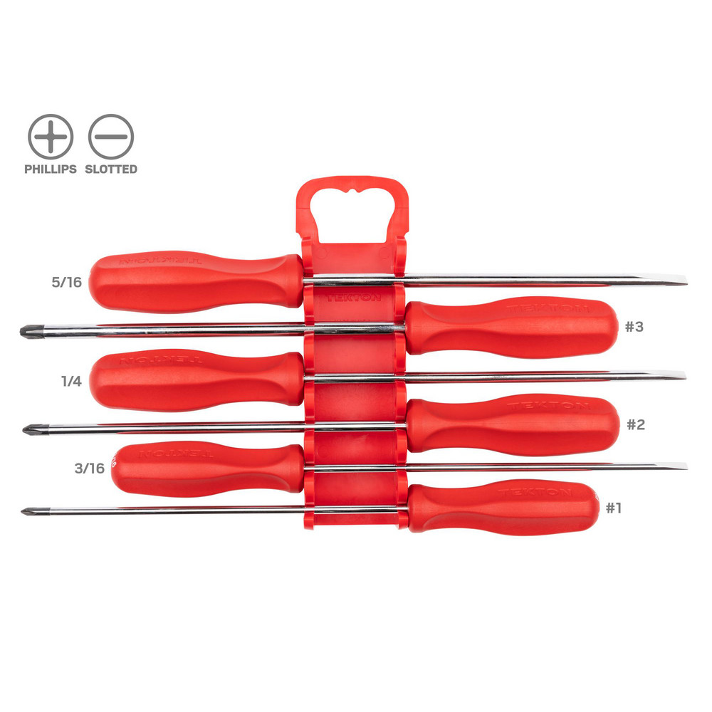 Tekton - Phillips & Slotted Screwdriver Set: 6 Pc | MSC Direct