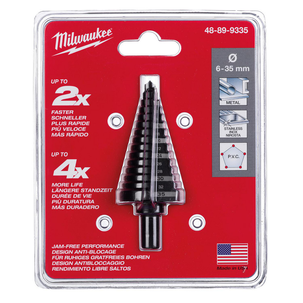 Milwaukee Tool - Step Drill Bit: 6.00 mm Min, 35.00 mm Max, High-Speed ...