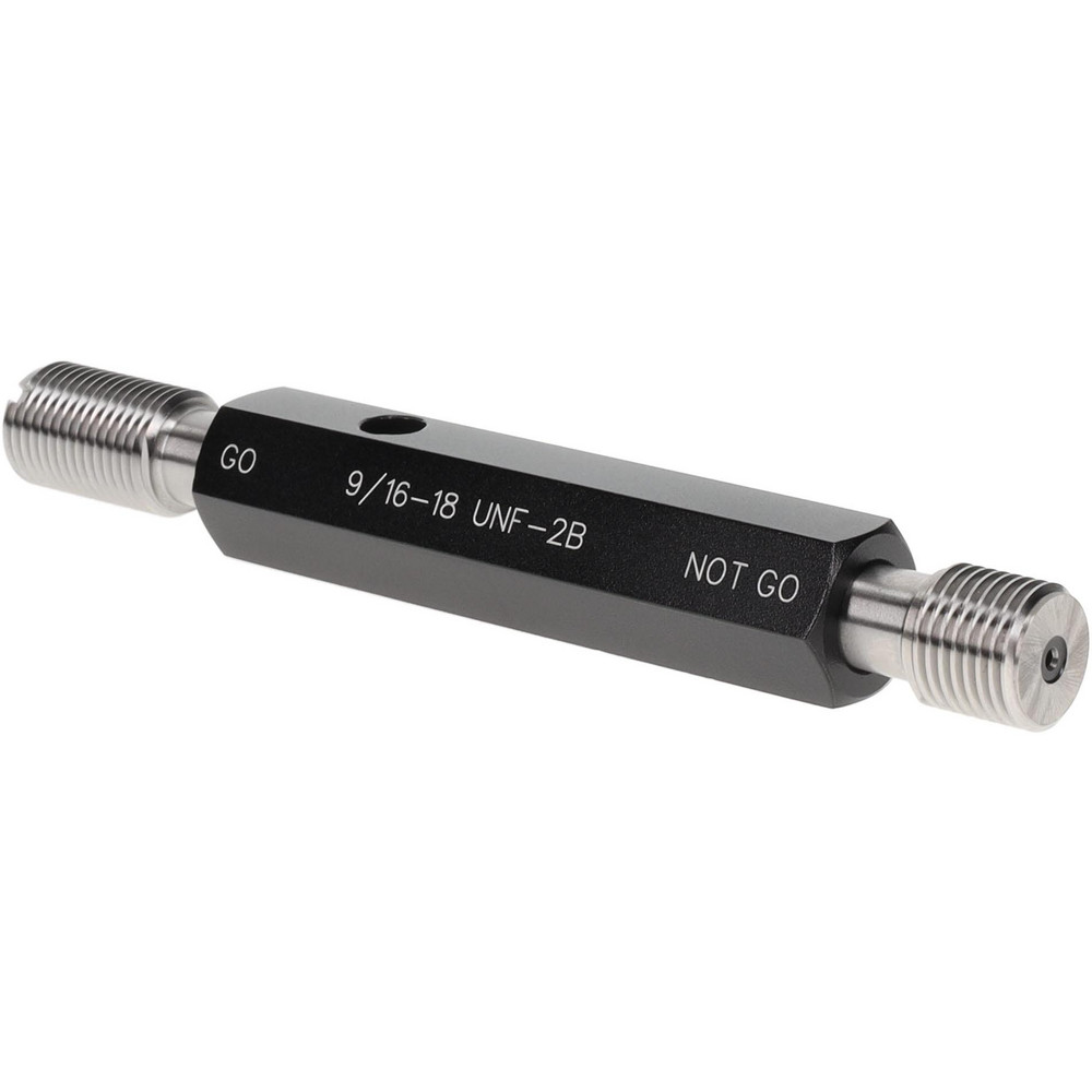 SPI - Plug Thread Gage: 9/16-18 Thread, 2B Class, Double End, Go & No ...
