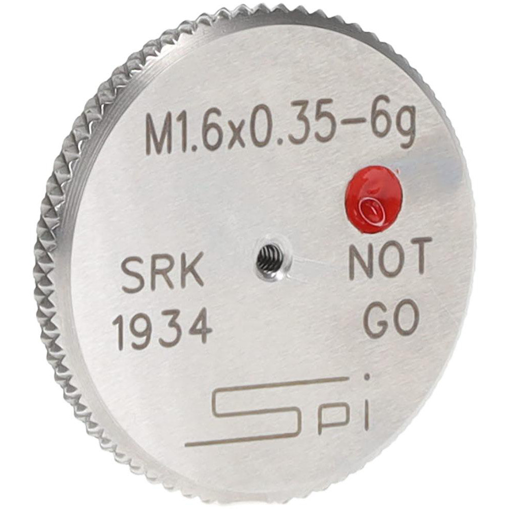 SPI - Threaded Ring Gage: M1.6 x 0.35 Thread, Metric, Class 6G, No Go | MSC Direct