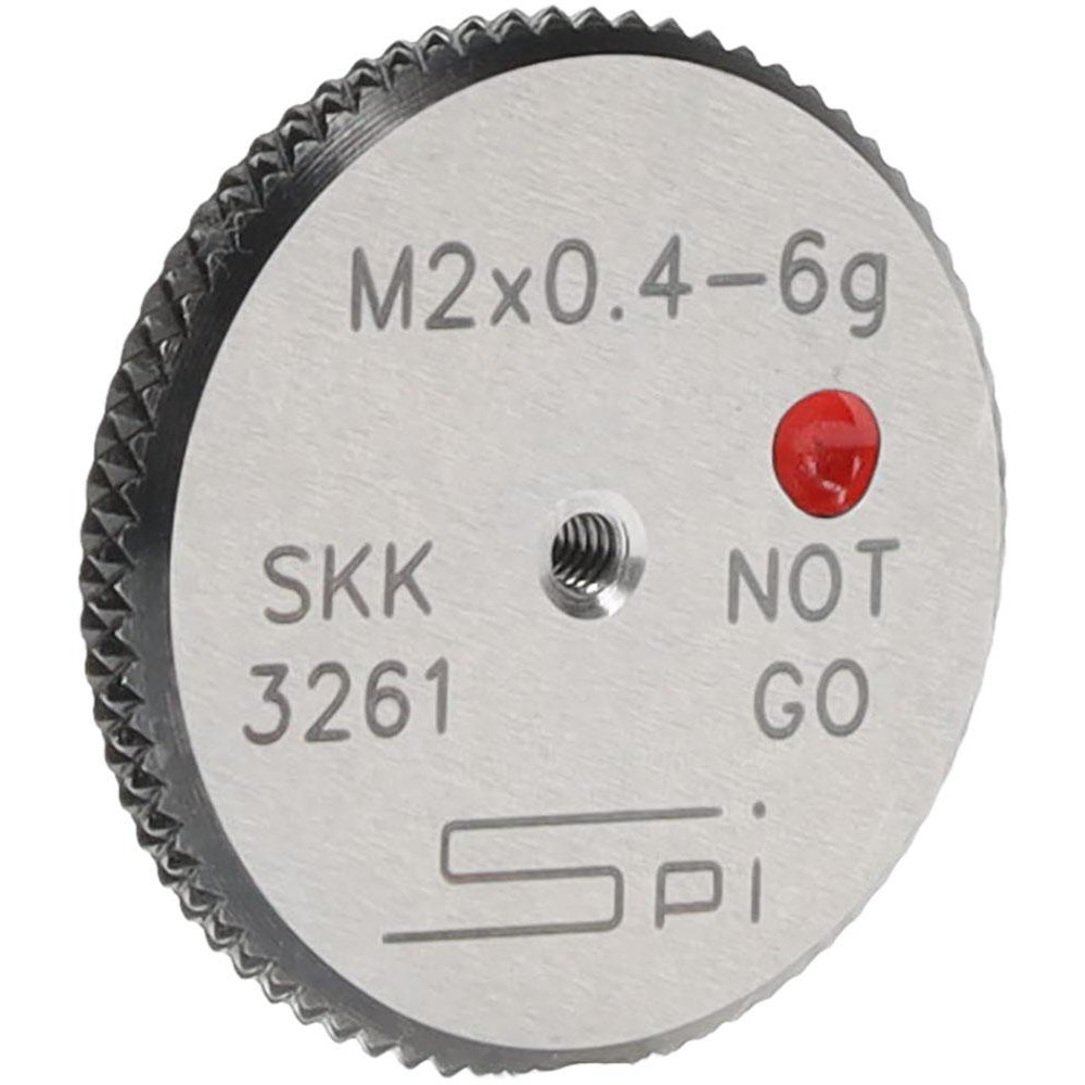 SPI - Threaded Ring Gage: M2 x 0.40 Thread, Metric, Class 6G, No Go ...
