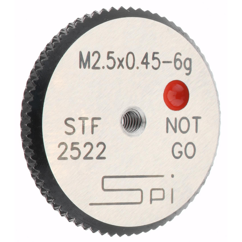 SPI - Threaded Ring Gage: M2.5 x 0.45 Thread, Metric, Class 6G, No Go | MSC Direct