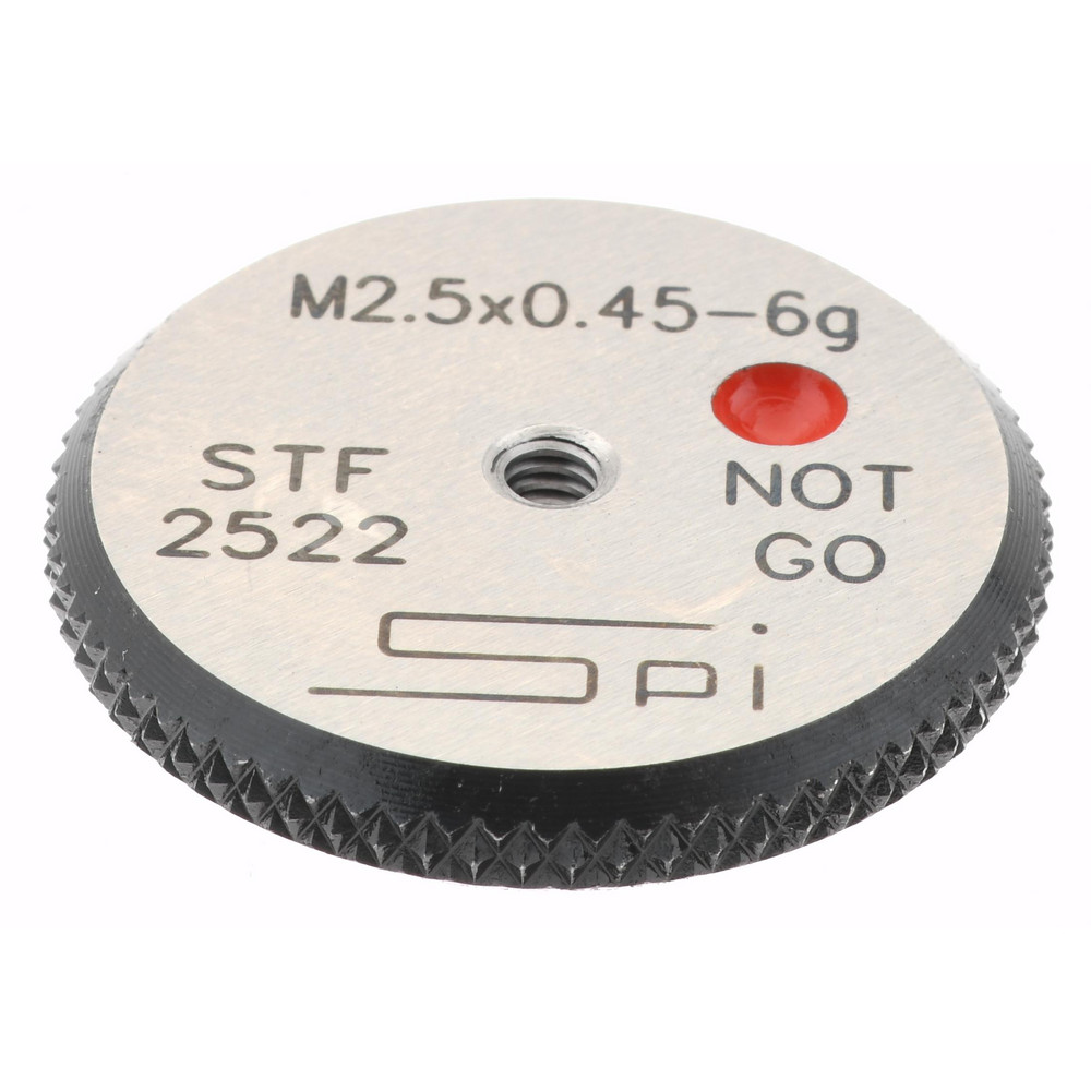 SPI - Threaded Ring Gage: M2.5 x 0.45 Thread, Metric, Class 6G, No Go | MSC Direct