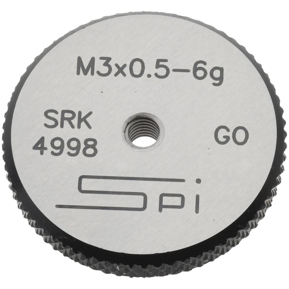 SPI - Threaded Ring Gage: M3 x 0.50 Thread, Metric, Class 6G, Go | MSC ...