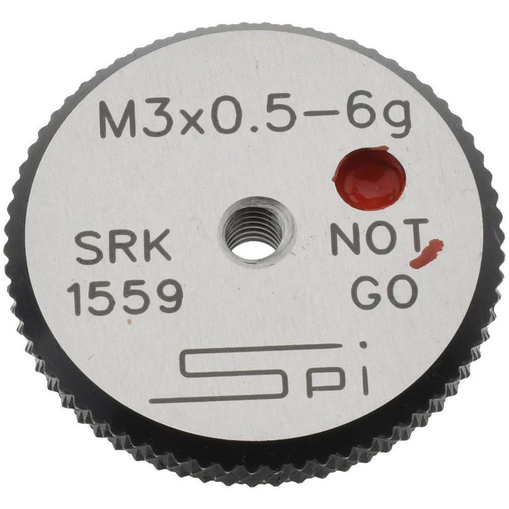 SPI - Threaded Ring Gage: M3 x 0.50 Thread, Metric, Class 6G, No Go ...
