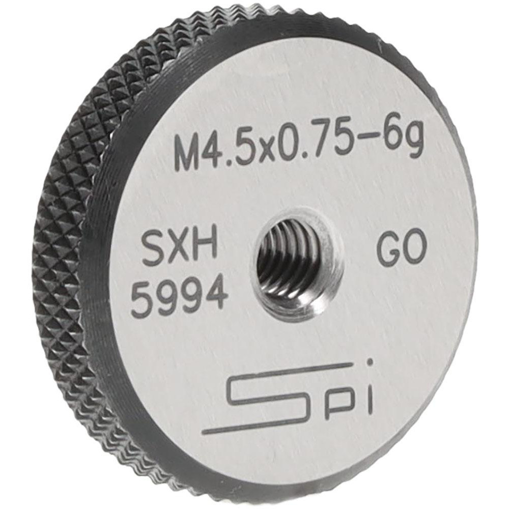 SPI - Threaded Ring Gage: M4.5 x 0.75 Thread, Metric, Class 6G, Go | MSC Direct