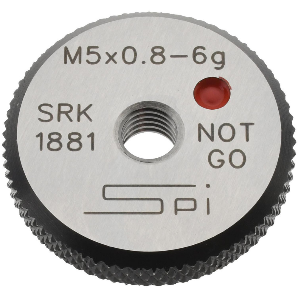 SPI - Threaded Ring Gage: M5 x 0.80 Thread, Metric, Class 6G, No Go ...