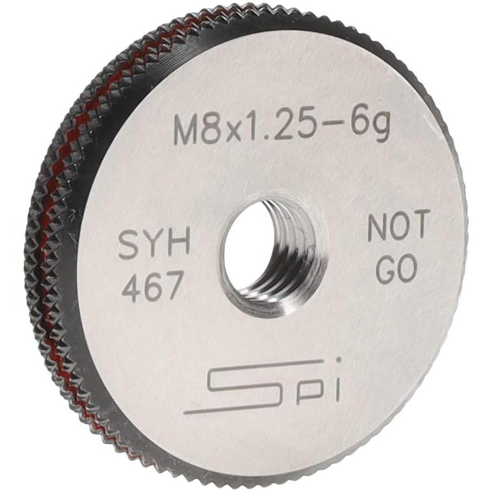 SPI - Threaded Ring Gage: M8 x 1.25 Thread, Metric, Class 6G, No Go | MSC Direct