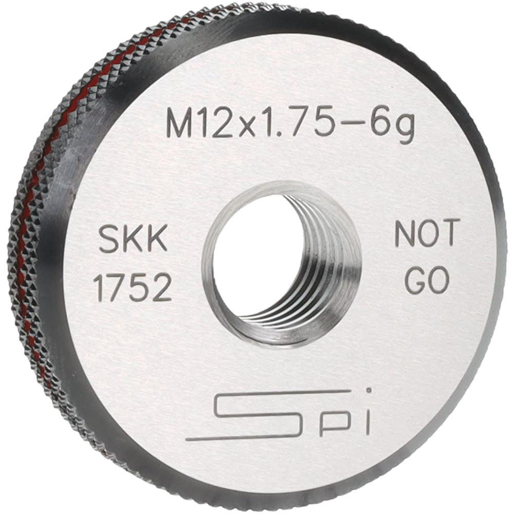 SPI - Threaded Ring Gage: M12 x 1.75 Thread, Metric, Class 6G, No Go ...