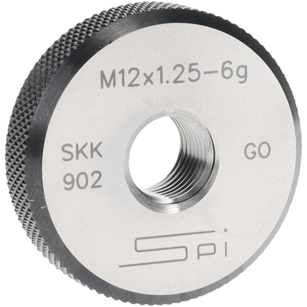 SPI - Threaded Ring Gage: M12 x 1.25 Thread, Metric, Class 6G, Go | MSC ...
