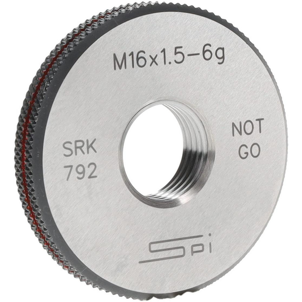 SPI - Threaded Ring Gage: M16 x 1.50 Thread, Metric, Class 6G, No Go | MSC Direct
