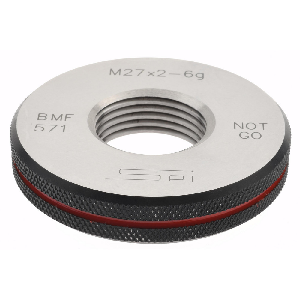 SPI - Threaded Ring Gage: M27 x 2.00 Thread, Metric, Class 6G, No Go ...