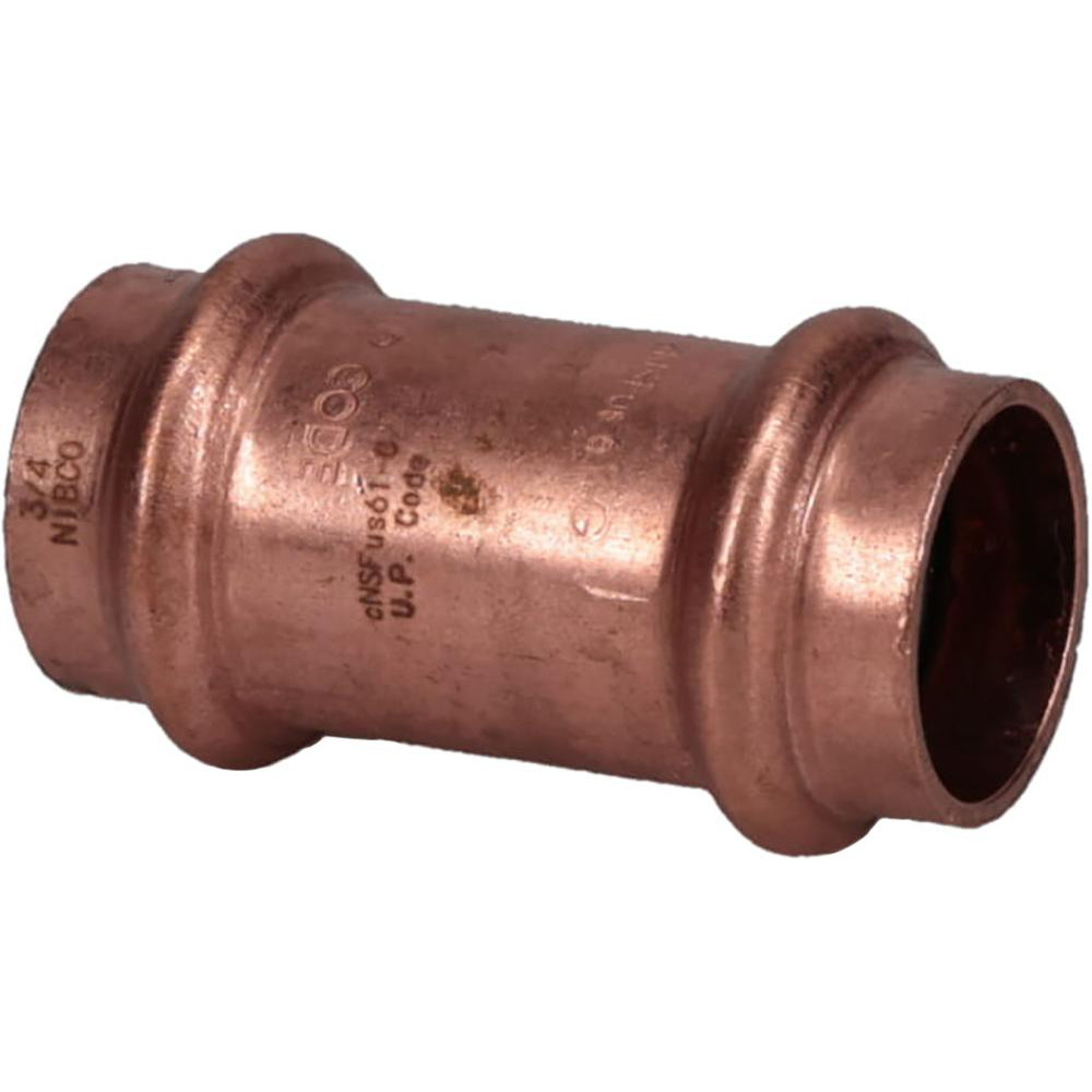 NIBCO - Wrot Copper Pipe Coupling: 3/4" Fitting, P x P, Press Fitting ...